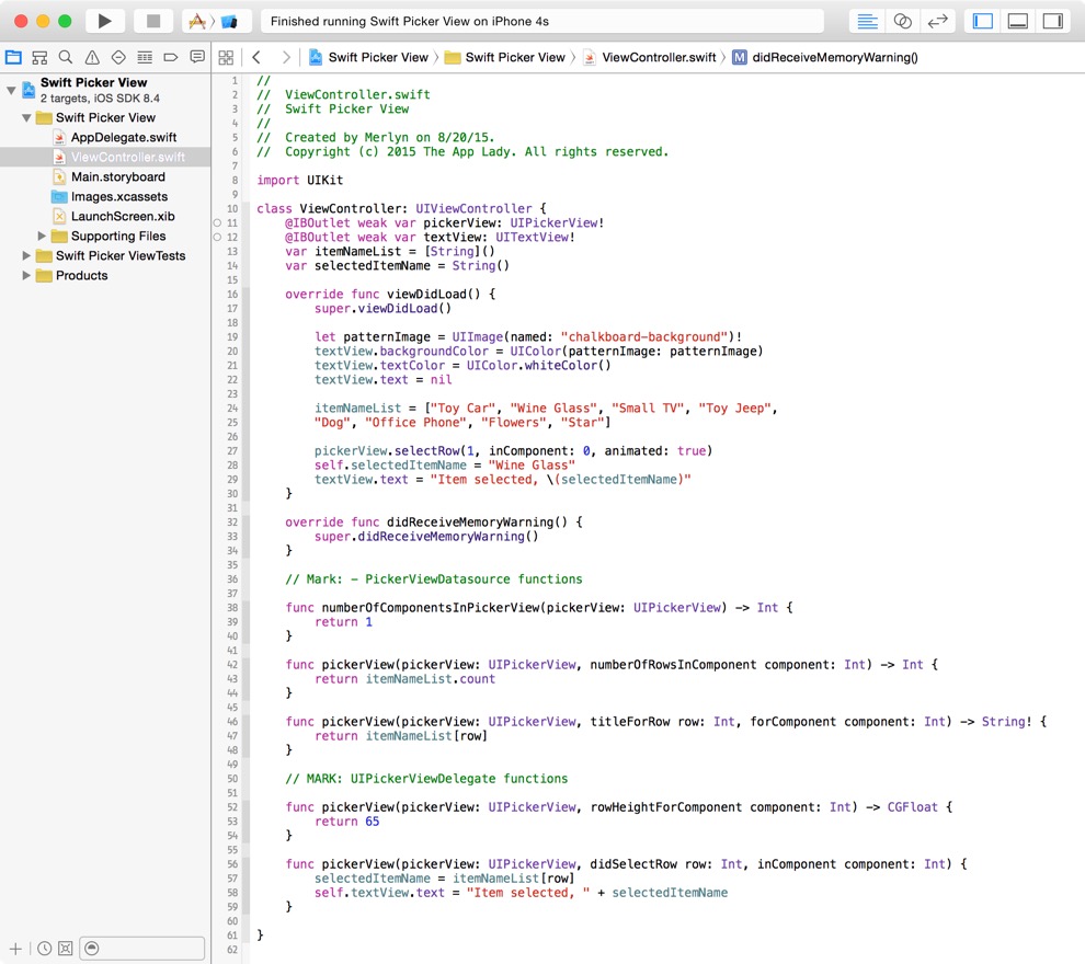 Swift Picker View Part 2