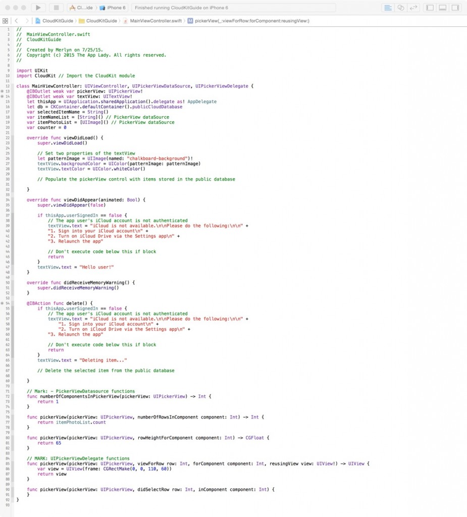 CloudKit Delete a Record